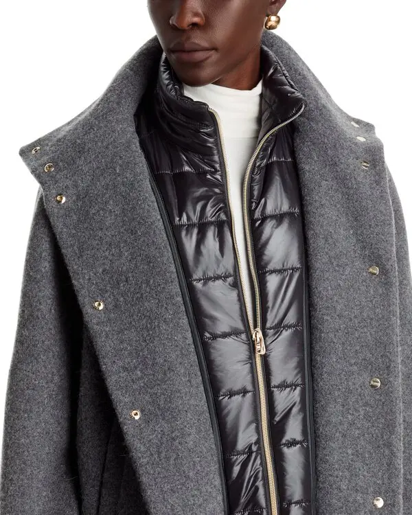 Herno Fringed Alpaca Blend Coat