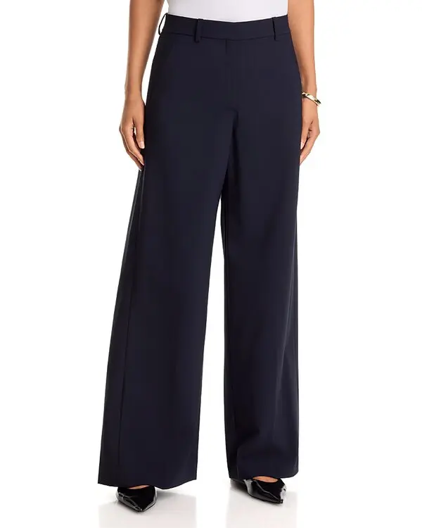 Theory Wool Stretch Back Pleat Classic Trousers