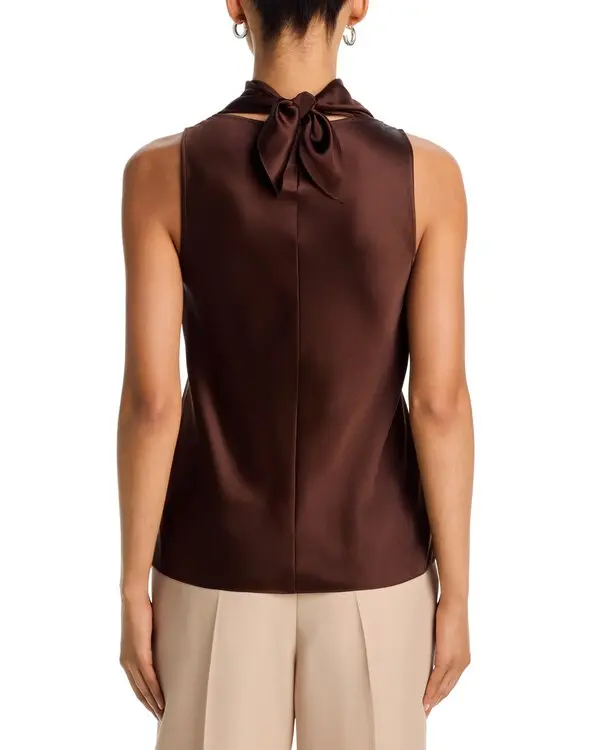 Helmut Lang Tie Neck Sleeveless Silk Top