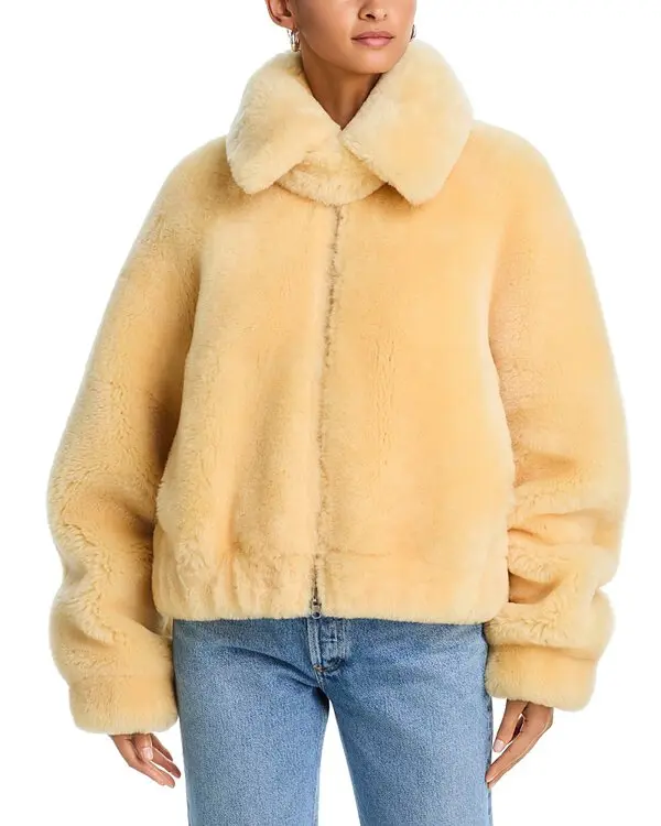Helmut Lang Shearling Bomber Jacket