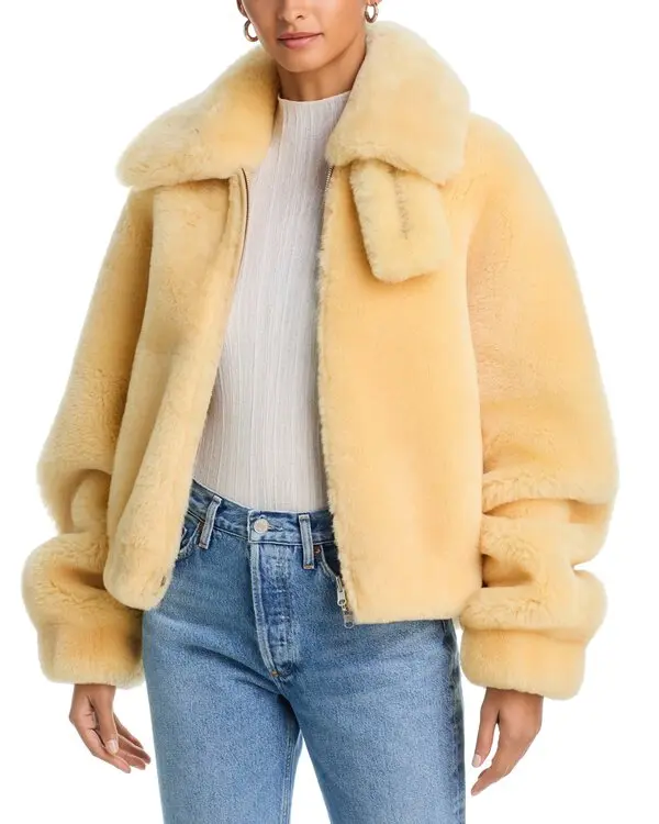 Helmut Lang Shearling Bomber Jacket