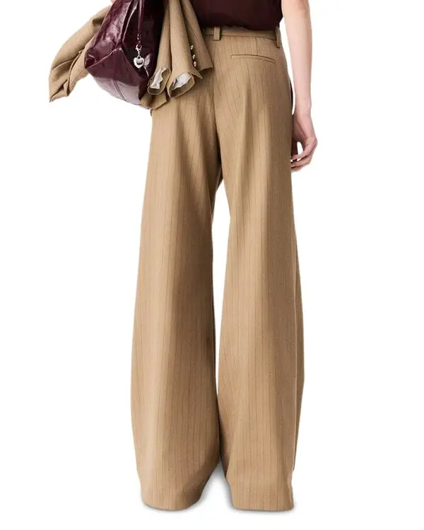 Maje Pinstriped Flared Suit Trousers