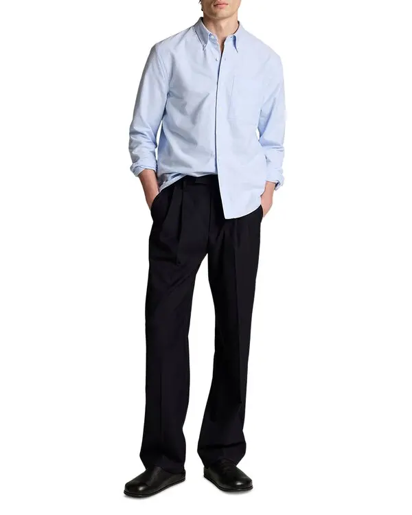 Vince Straight Fit Oxford Long Sleeve Button Down Shirt