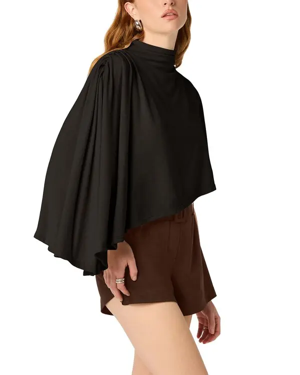Astr The Label Asymmetric Hem Poncho Top