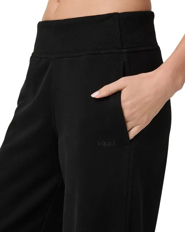Vuori Sedona Cotton Blend Wide Leg Sweatpants - Black