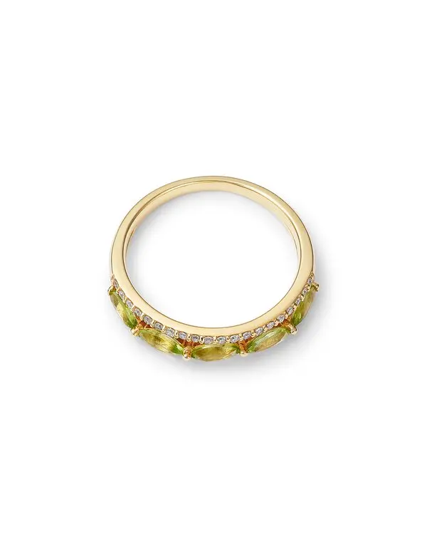 Bloomingdale'S Gemstone & Diamond Band In 14k Yellow Gold - Peridot