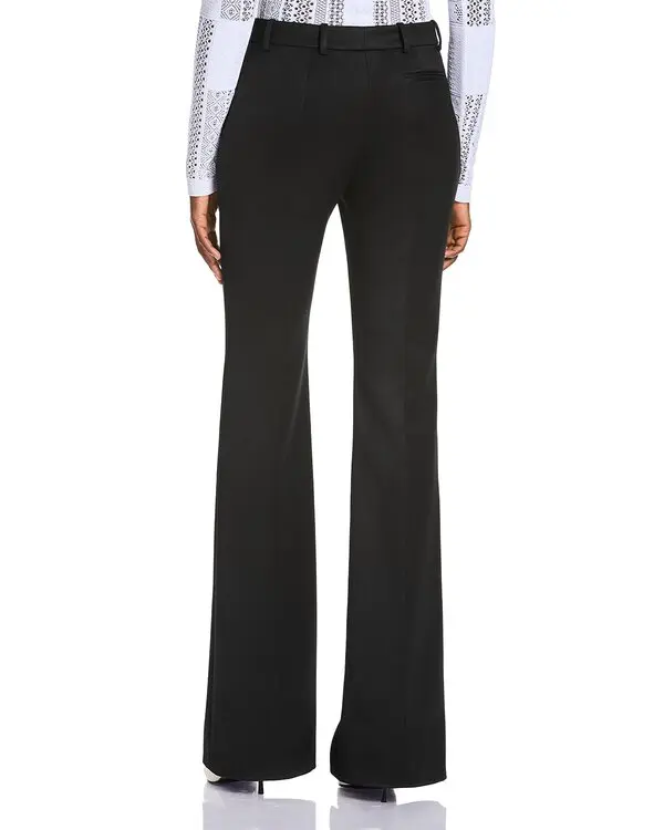 Alexander McQueen Wool Barathea Bootcut Leg Pants