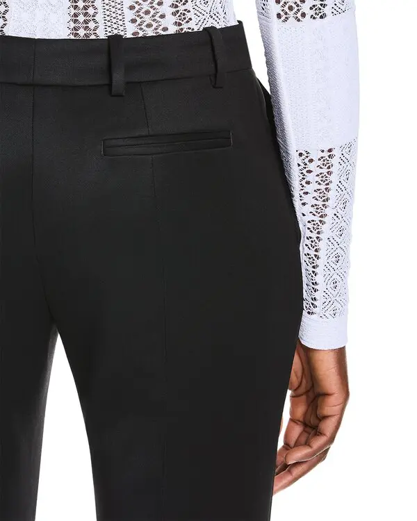 Alexander McQueen Wool Barathea Bootcut Leg Pants