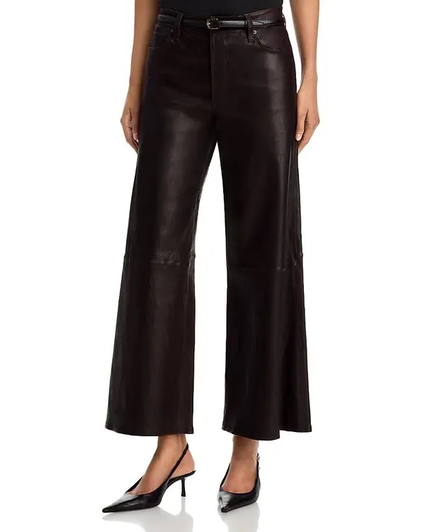 FRAME The Leather High Rise Swing Jeans