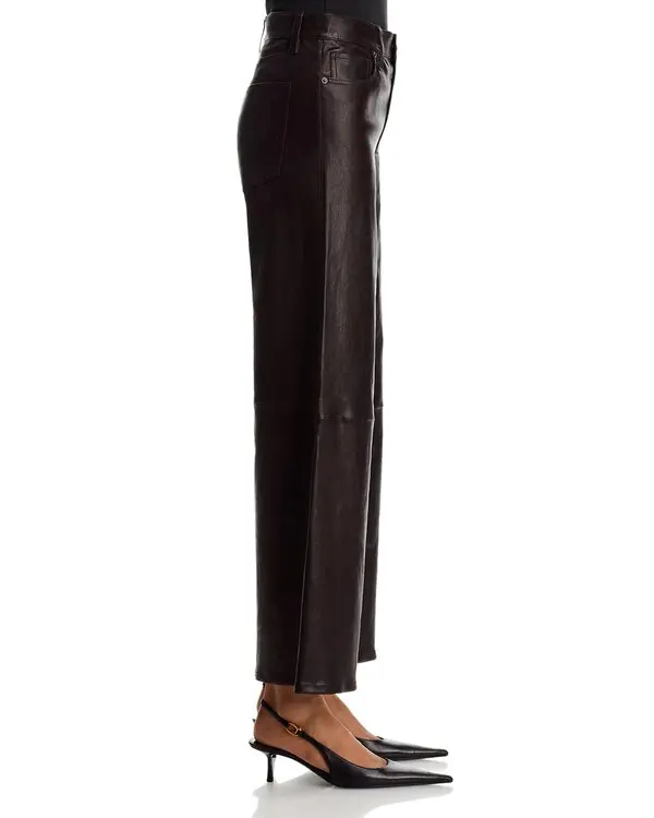 FRAME The Leather High Rise Swing Jeans