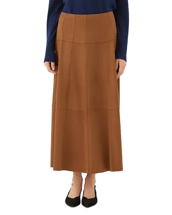 Karen Kane Tiered Faux Suede Midi Skirt