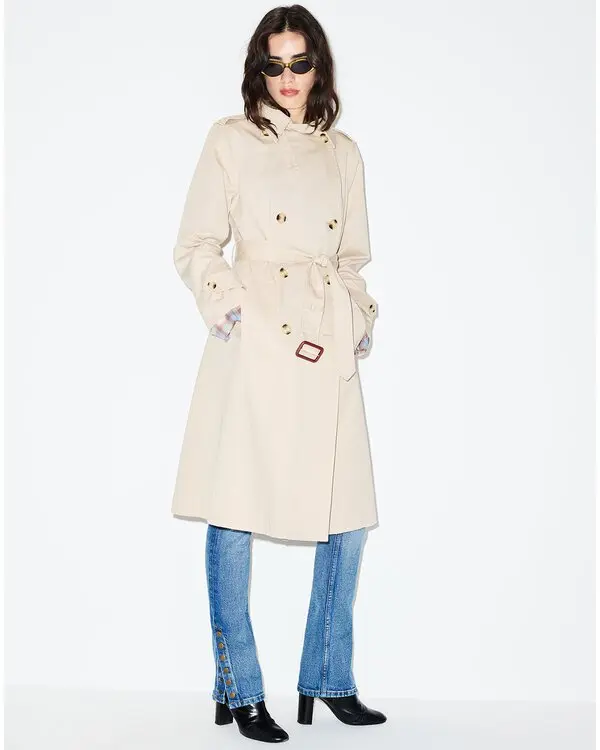 RE/DONE Cara Belted Trench Coat