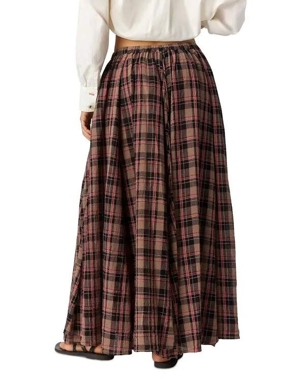 Free People Ives Cotton Printed Maxi Skirt