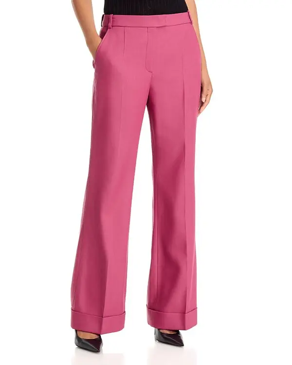 BOSS Talia Flare Trousers - Open Red