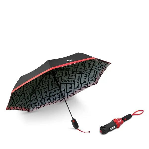HUNTER LUGGAGE Hunter Double Sided Compact Umbrella - Black/hunter Logo