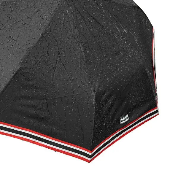 HUNTER LUGGAGE Hunter Signature Stripe Compact Umbrella - Black
