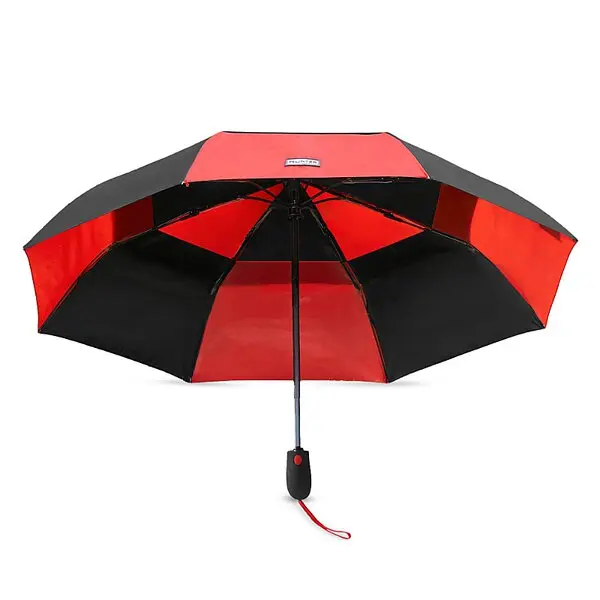 HUNTER LUGGAGE Hunter Vented Compact Umbrella - Black/red
