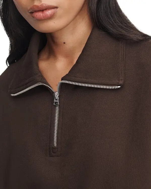 Rag & Bone The Everyday Terry Cotton Half Zip Sweatshirt