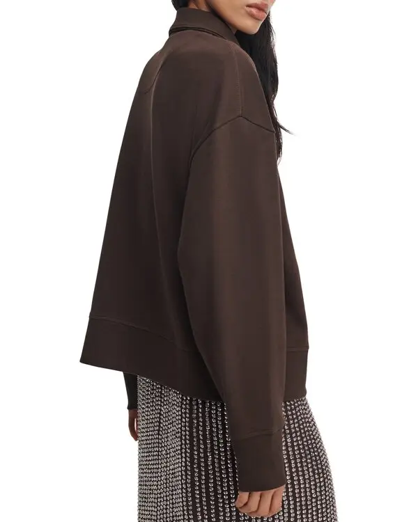 Rag & Bone The Everyday Terry Cotton Half Zip Sweatshirt
