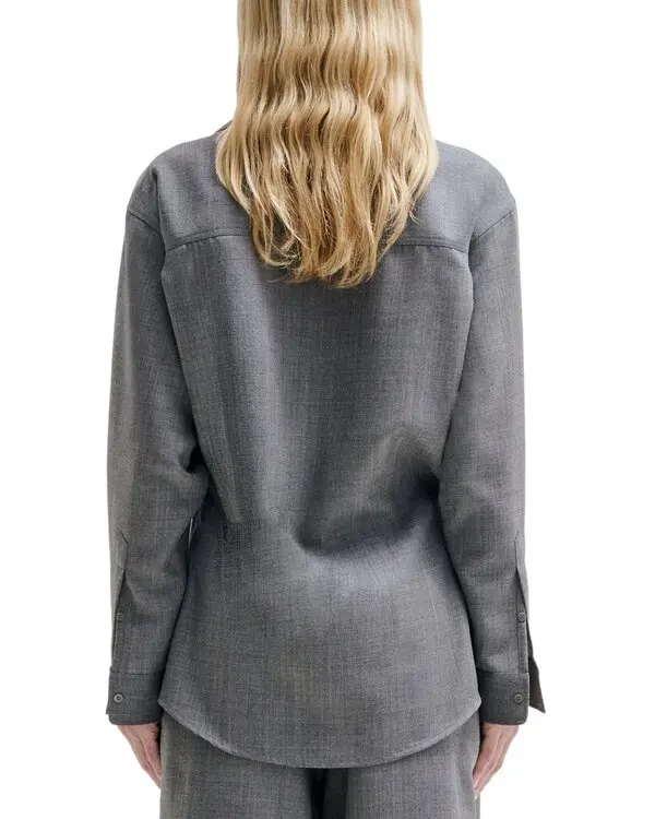 DARKPARK Wool Scarf Button Front Shirt