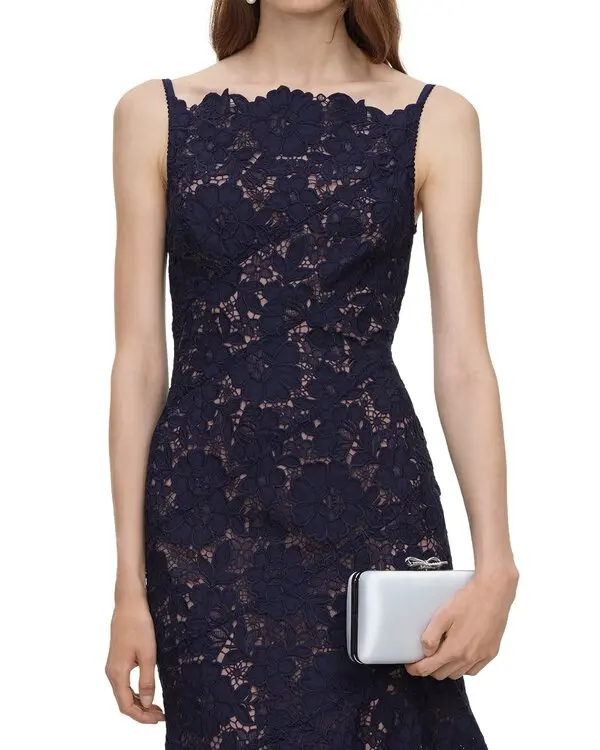 SELF-PORTRAIT Spiral Lace Midi Dress