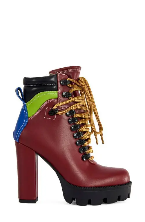 AZALEA WANG Deutch Lace Up Bootie