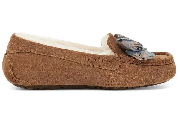 UGG Ansley Plaid Bow Moccasins