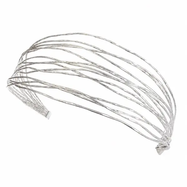 RARE MATTERS JEWELRY Organic Multi Row Headband - Silver
