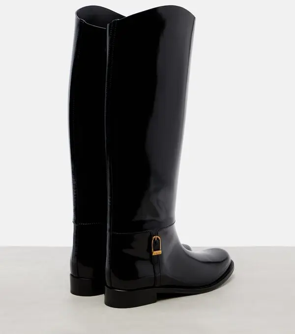 Saint Laurent Julia Leather Knee-high Boots