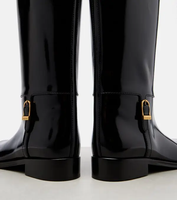 Saint Laurent Julia Leather Knee-high Boots