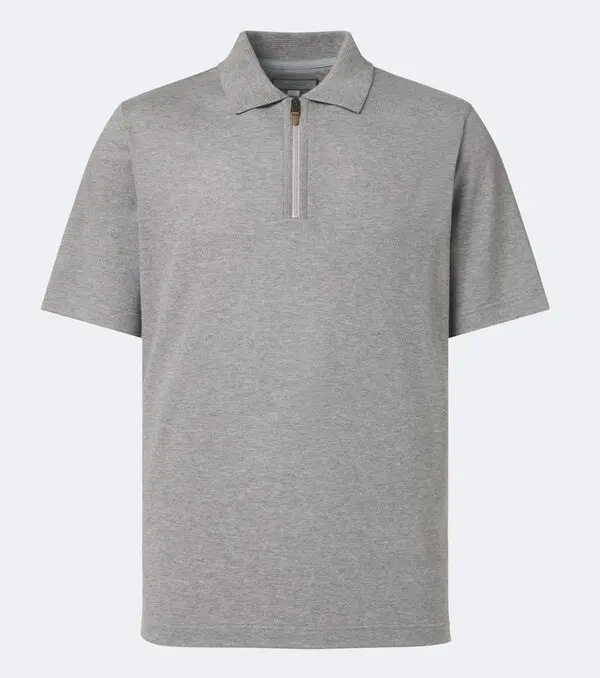 Canali Cotton And Cashmere Polo Sweater