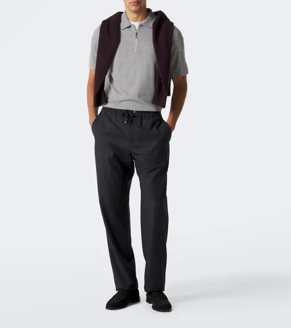 Canali Cotton And Cashmere Polo Sweater