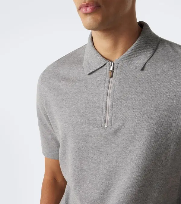 Canali Cotton And Cashmere Polo Sweater