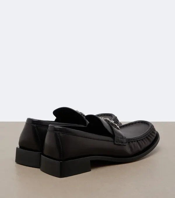 ROGER VIVIER Embellished Leather Loafers