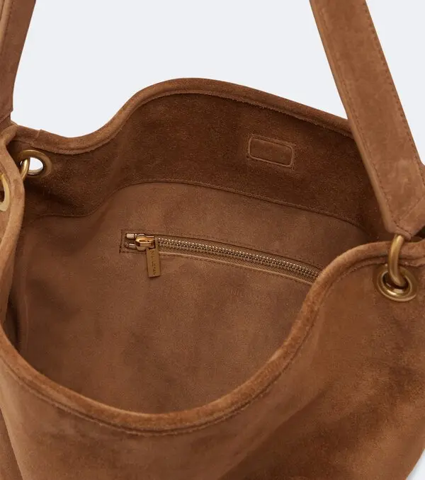 NILI LOTAN Cooper Medium Suede Shoulder Bag