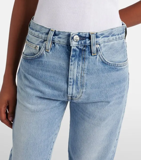 TOTEME Twisted Seam Mid-rise Straight Jeans In Worn - Blue