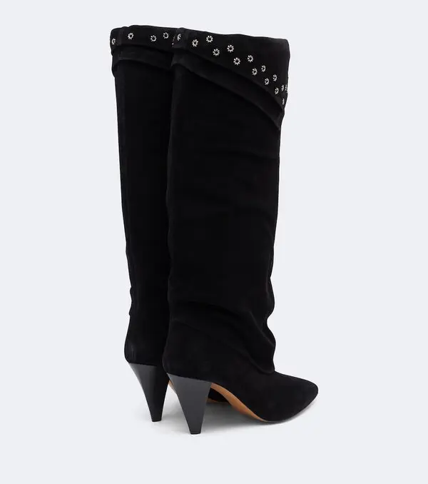 Isabel Marant Étoile Embellished Suede Knee-high Boots