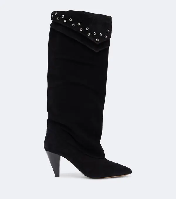 Isabel Marant Étoile Embellished Suede Knee-high Boots