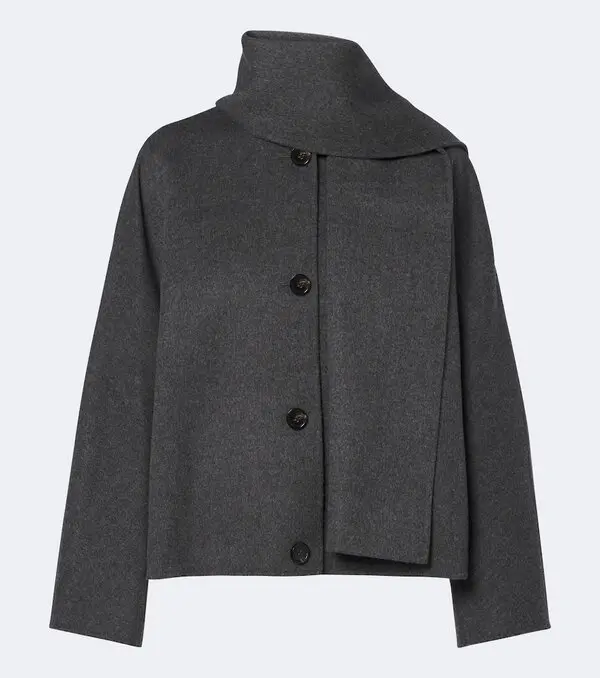 Max Mara Scarf-detail Virgin Wool Jacket