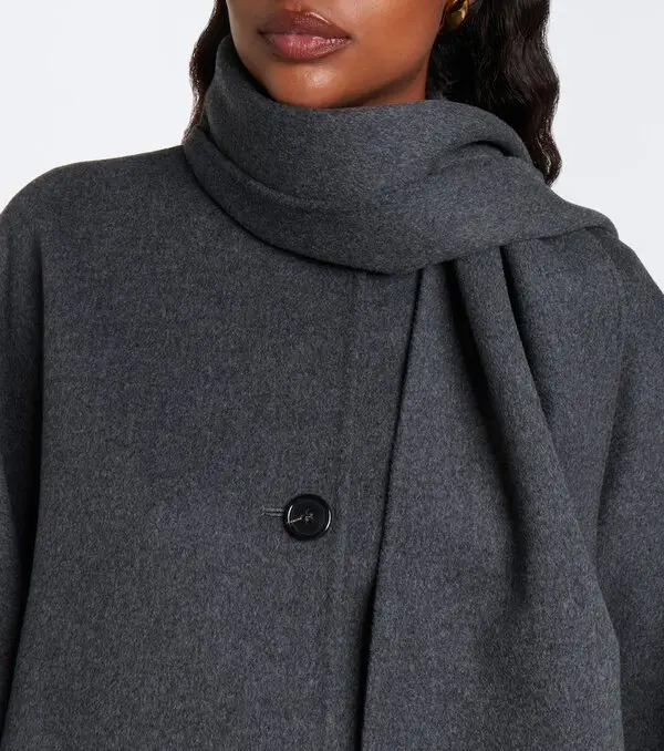 Max Mara Scarf-detail Virgin Wool Jacket