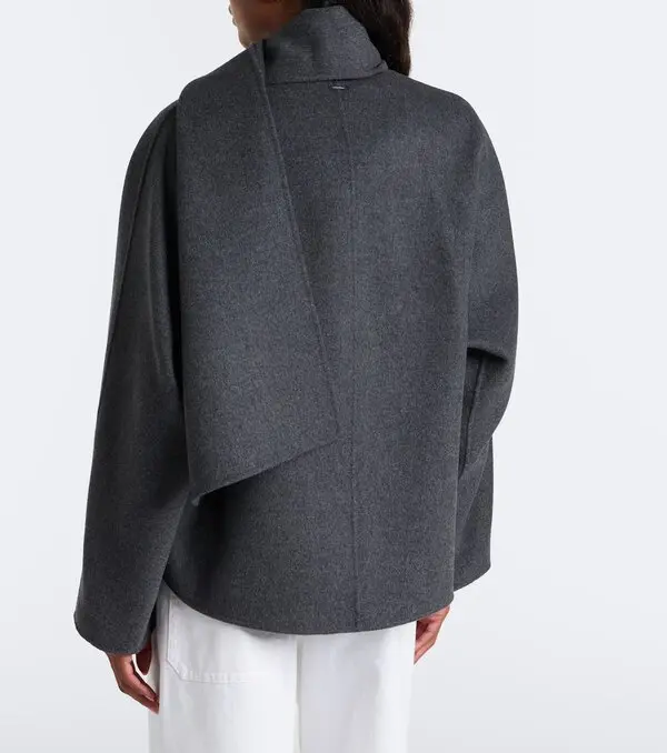 Max Mara Scarf-detail Virgin Wool Jacket