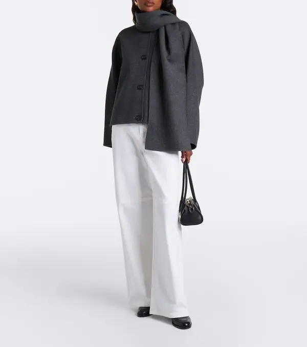 Max Mara Scarf-detail Virgin Wool Jacket