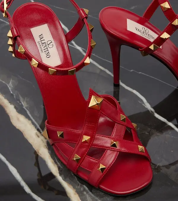 Valentino Garavani Studded Leather Slingback Sandals
