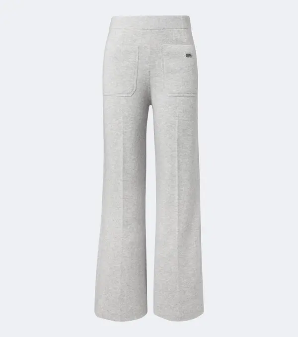 Victoria Beckham Wool And Cashmere Wide-leg Pants - Grey