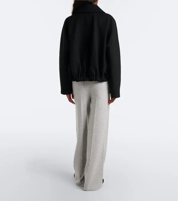 Victoria Beckham Wool And Cashmere Wide-leg Pants