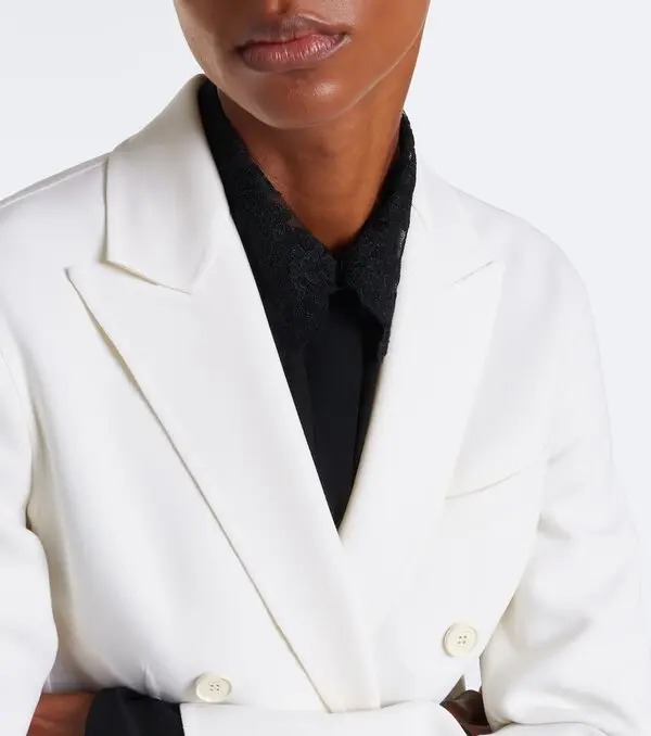 Fendi Double-breasted Virgin Wool Blazer