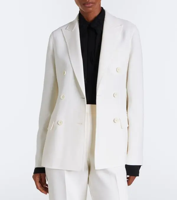 Fendi Double-breasted Virgin Wool Blazer