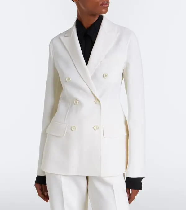 Fendi Double-breasted Virgin Wool Blazer