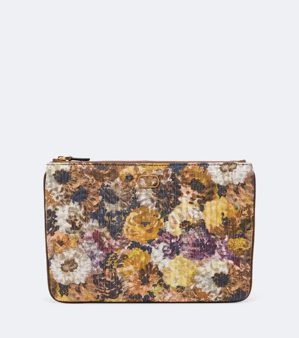 Valentino Garavani Vlogo Small Floral Jacquard Pouch - Multicoloured