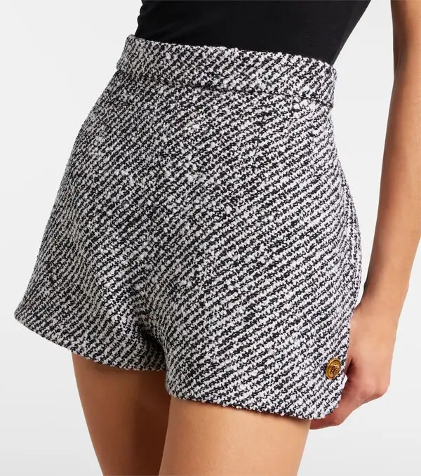 Versace Wool-blend Bouclé Shorts
